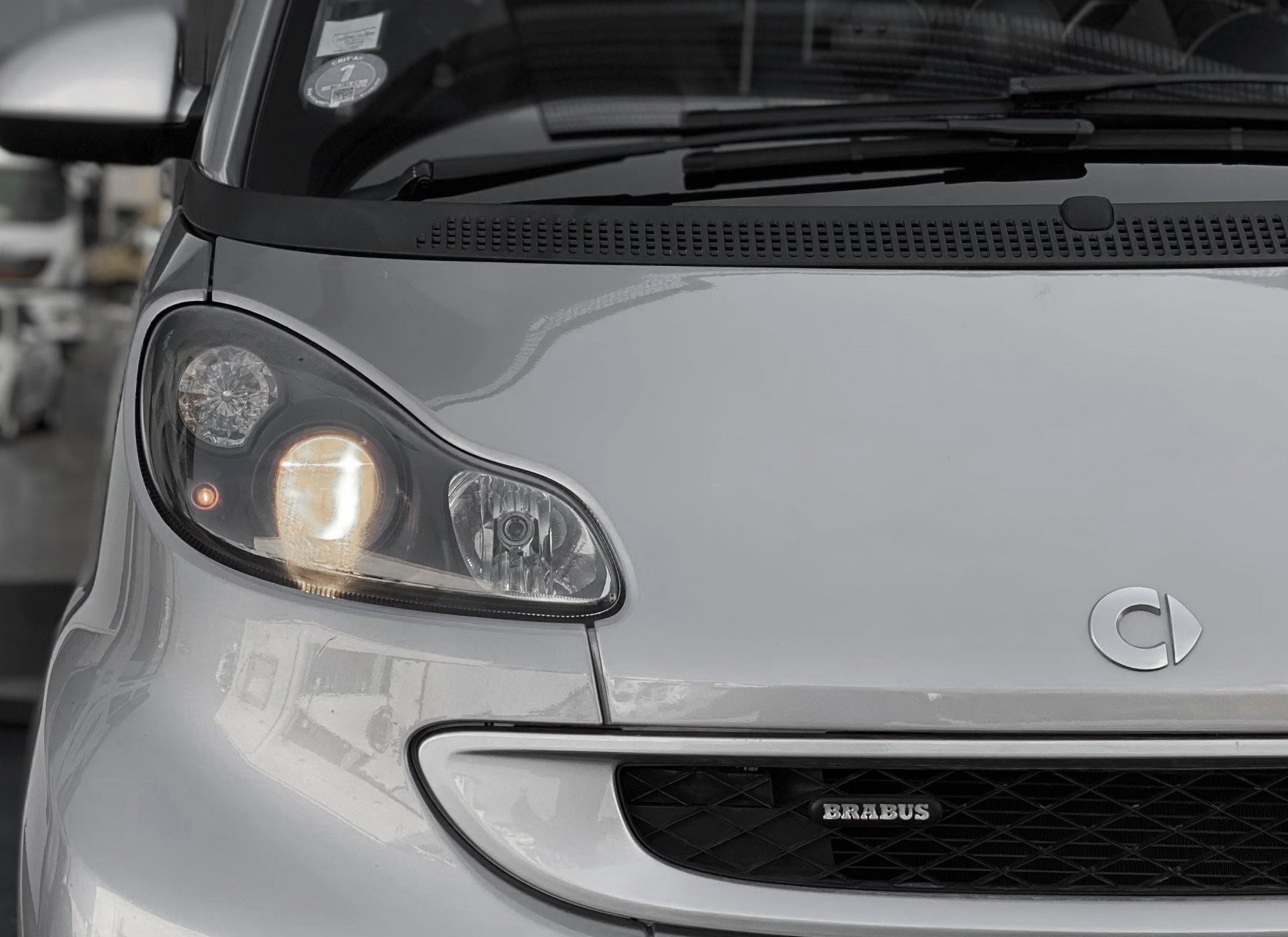 smart Brabus Front Badge decal black pre-facelift