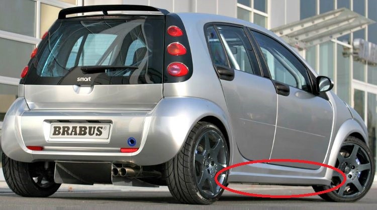 new Smart ForFour 454 Brabus sideskirt set