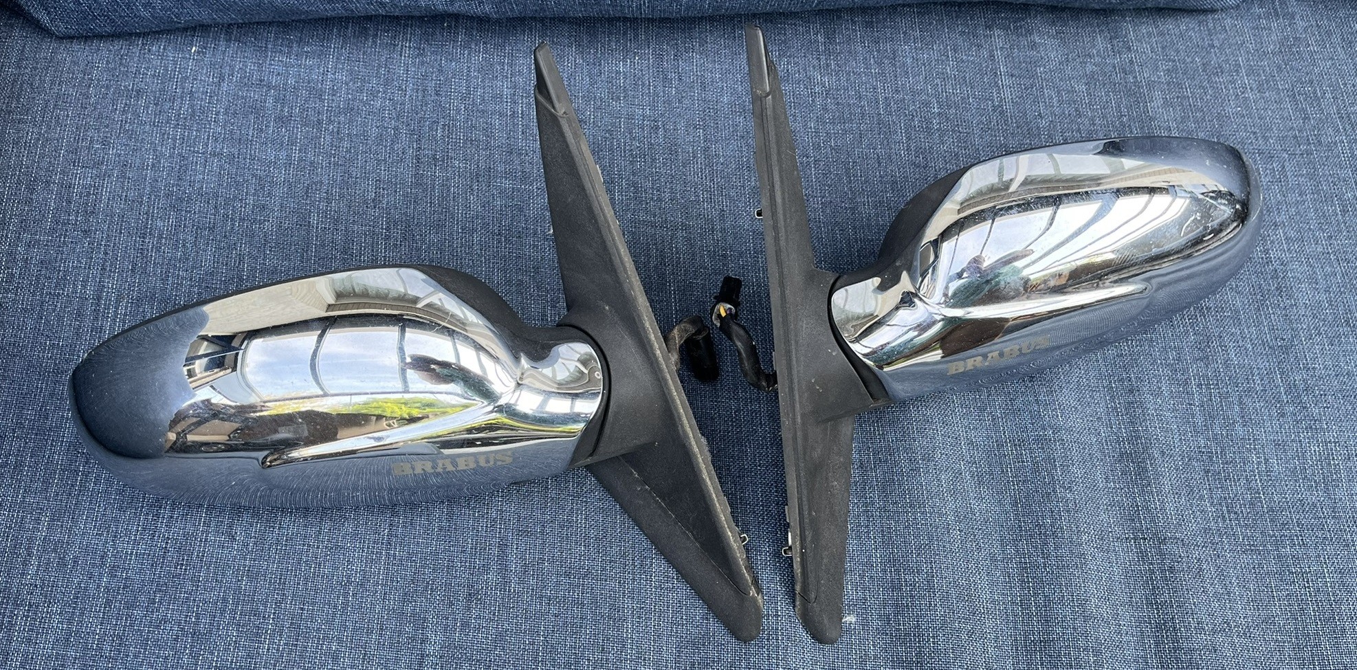 Smart Roadster Brabus Chrome electric mirror set
