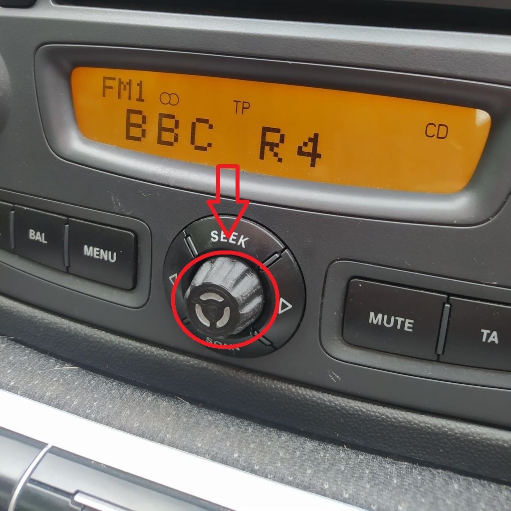Smart Fortwo 451 Radioknop Knop