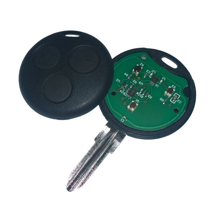 Key fob three button including electronics with Blank Blade for Smart ...