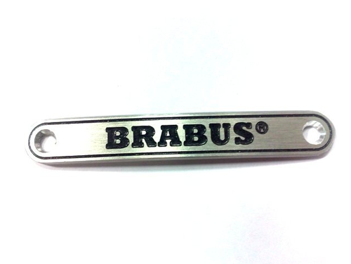 Aluminium Brabus Badge Emblem Decal interior + 2 screws for mounting
