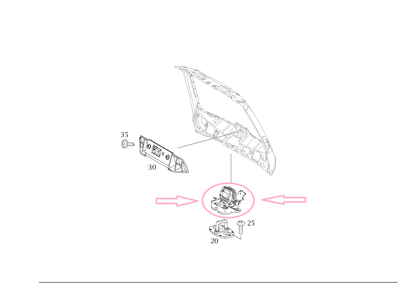 Smart ForFour 454 Rear Boot Lock