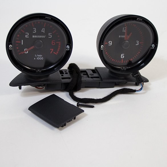 Smart Fortwo 451 FACELIFT dash pods rev. count and clock in Brabus design