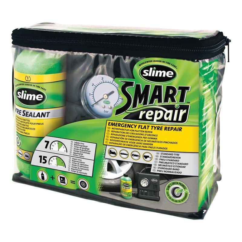 Smart Tyre Repair Kit - Puncture Repair for Cars (Complete Compressor Kit)