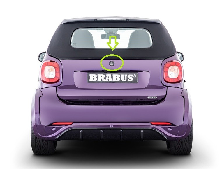 Smart Fortwo Forfour Brabus Ultimate 125 rear decal